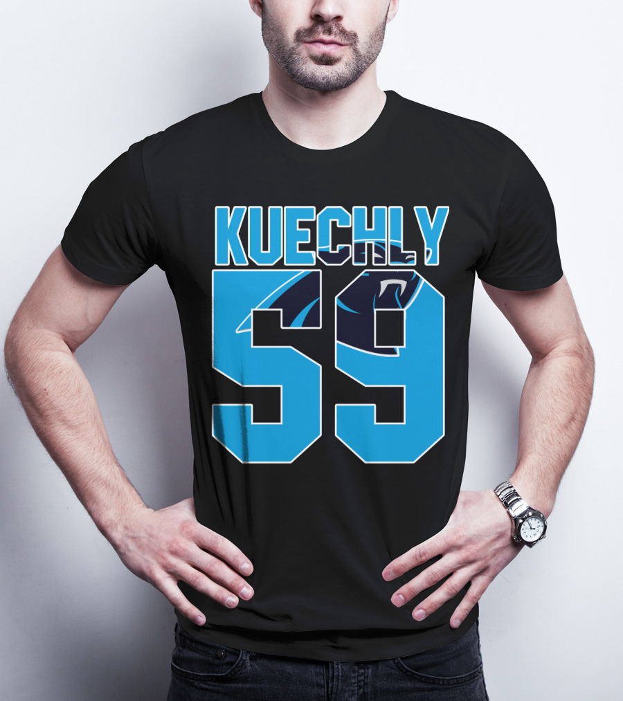 Carolina Panthers Luke Kuechly 59 Team Game Jersey T-Shirt