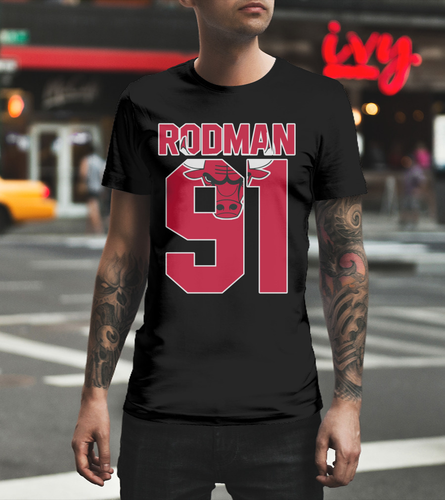 Rodman 91 Chicago Bulls T-Shirt
