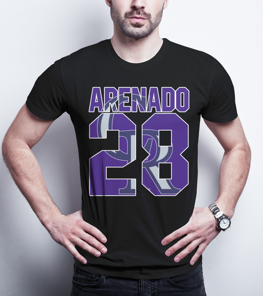 Arenado 28 Colorado Rockies Iconic Baseball Jersey Number T-Shirt
