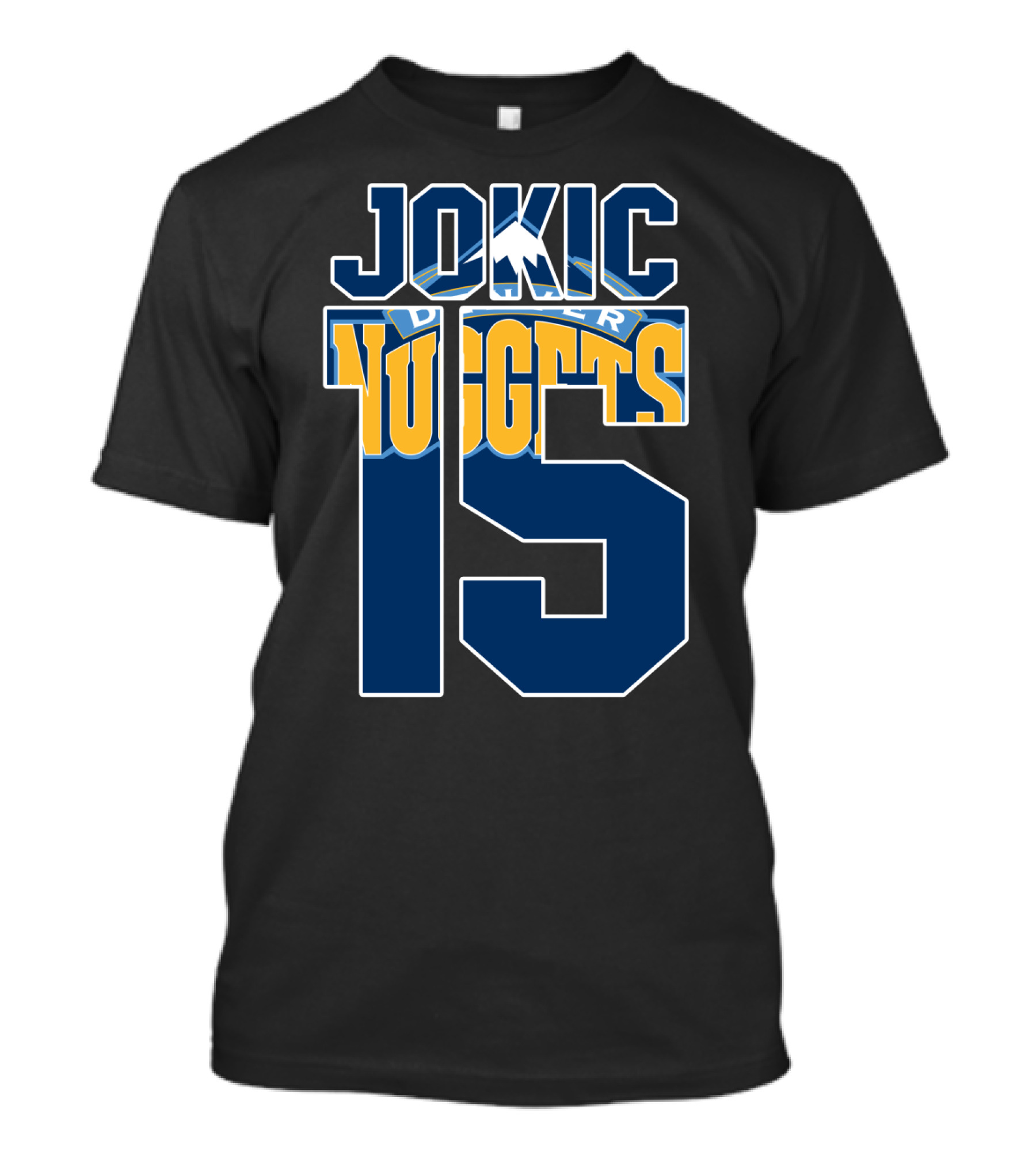 Denver Nuggets Nikola Jokic 15 Basketball Fan Gear T-Shirt