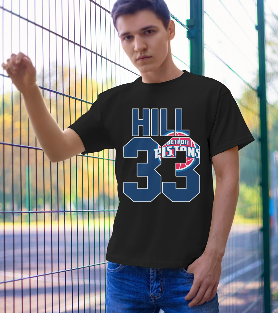 Detroit Pistons Grant Hill 33 Basketball T-Shirt