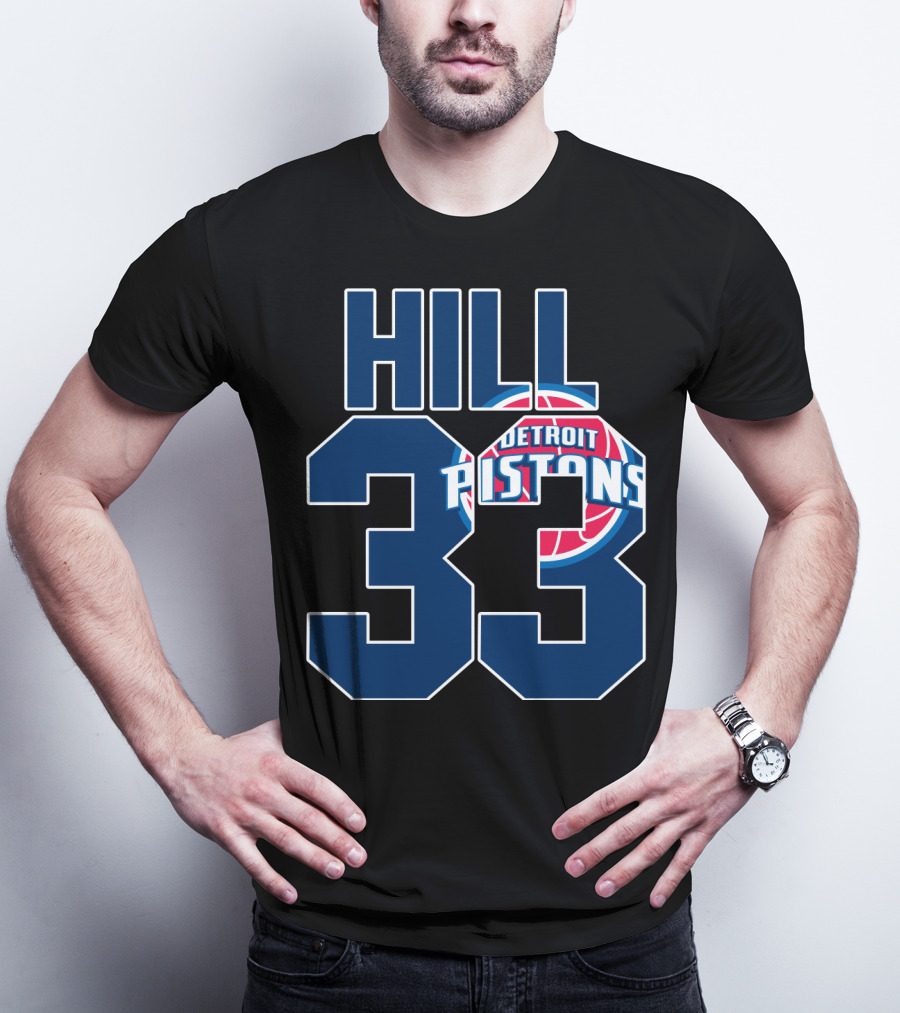 Detroit Pistons Grant Hill 33 Basketball T-Shirt