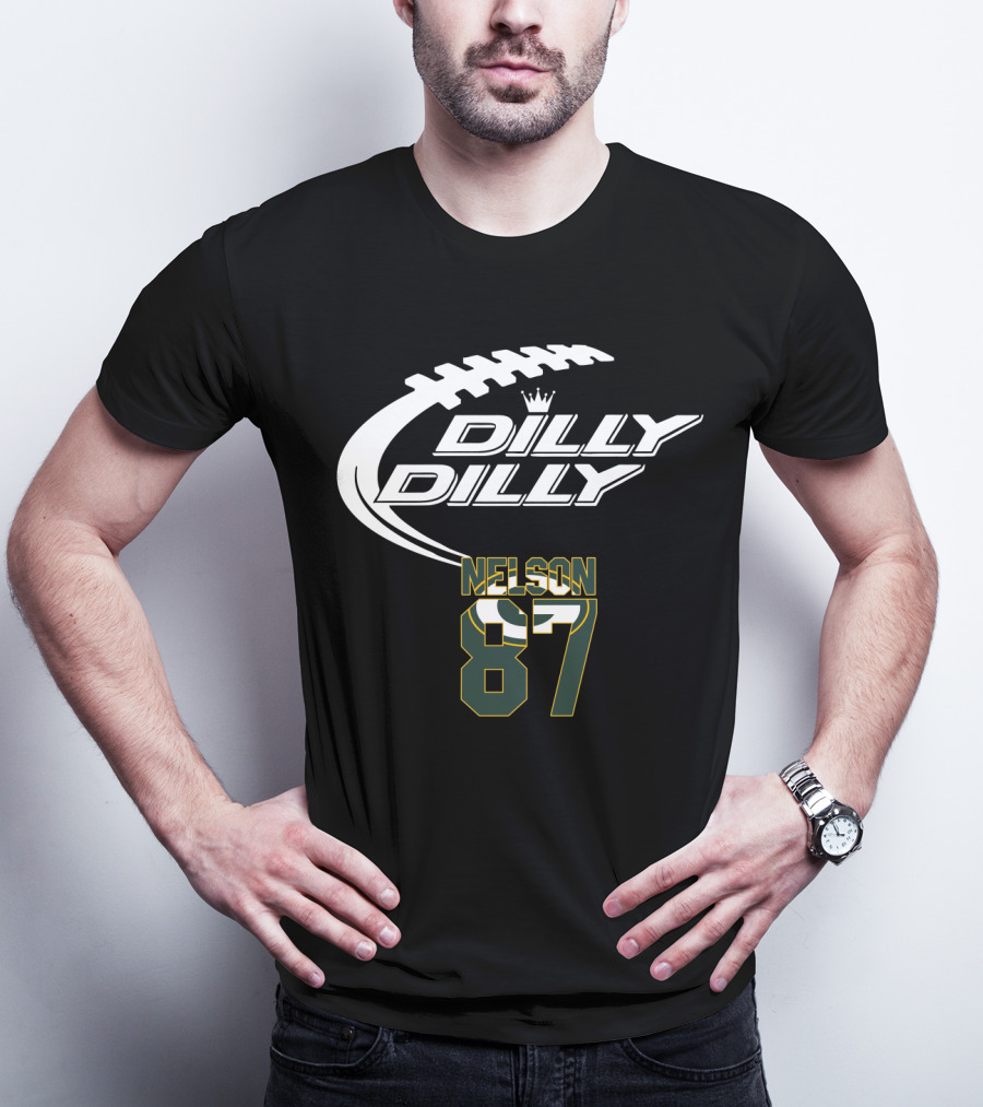 Green Bay Packers Jordy Nelson 87 Football Dilly Dilly T-Shirt