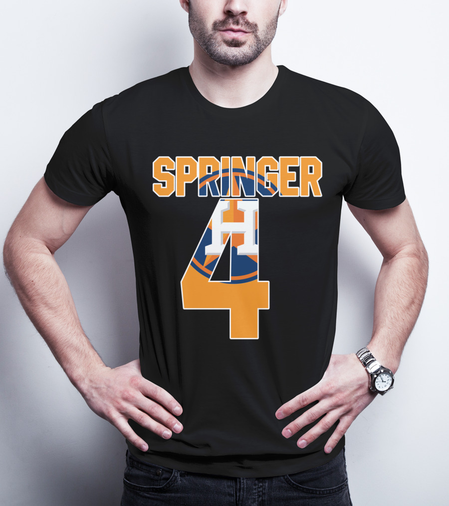 Houston Astros George Springer Number 4 Jersey T-Shirt