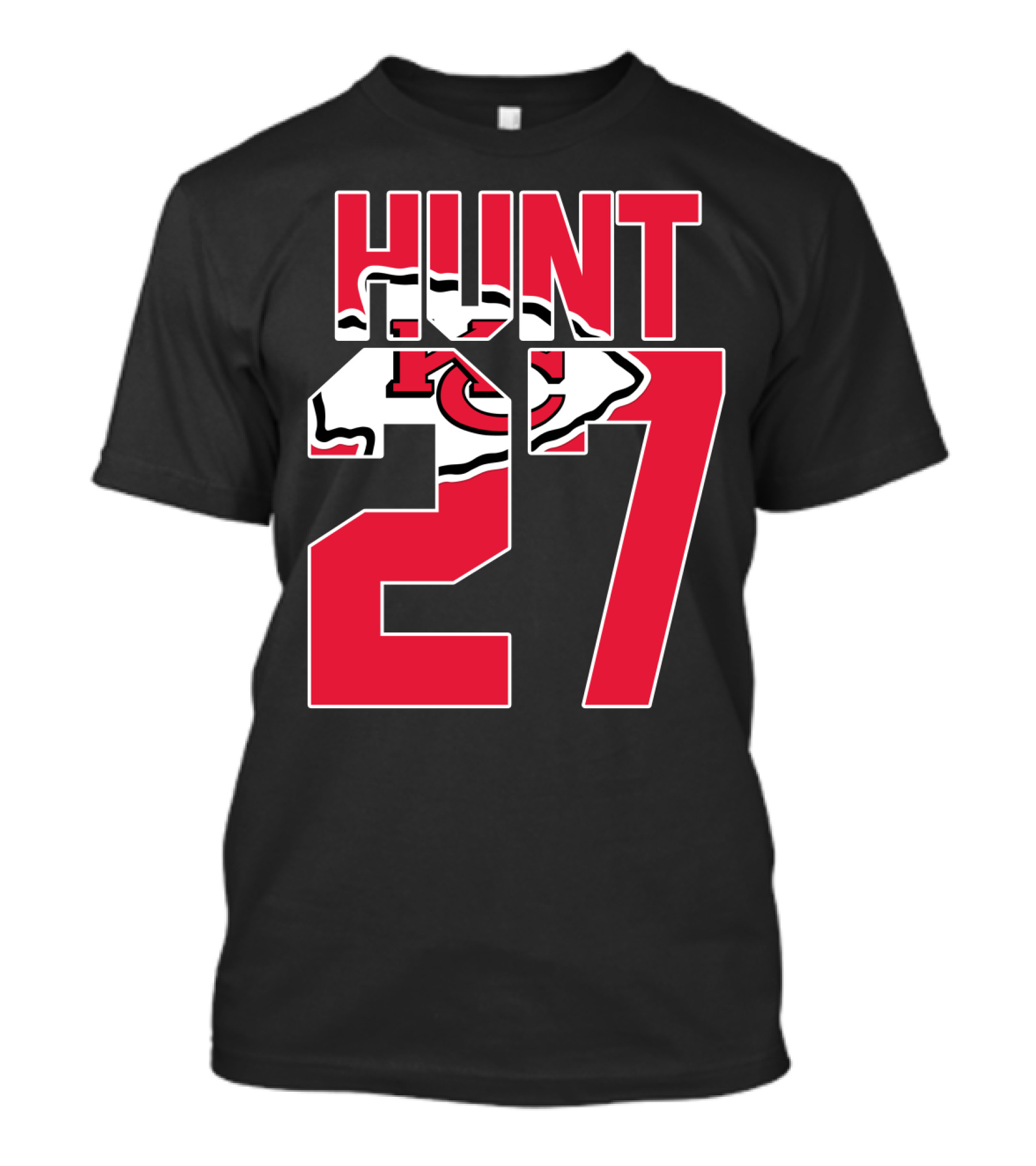 Hunt 27 Kansas City Chiefs Logo Kareem Hunt Game Jersey T-Shirt