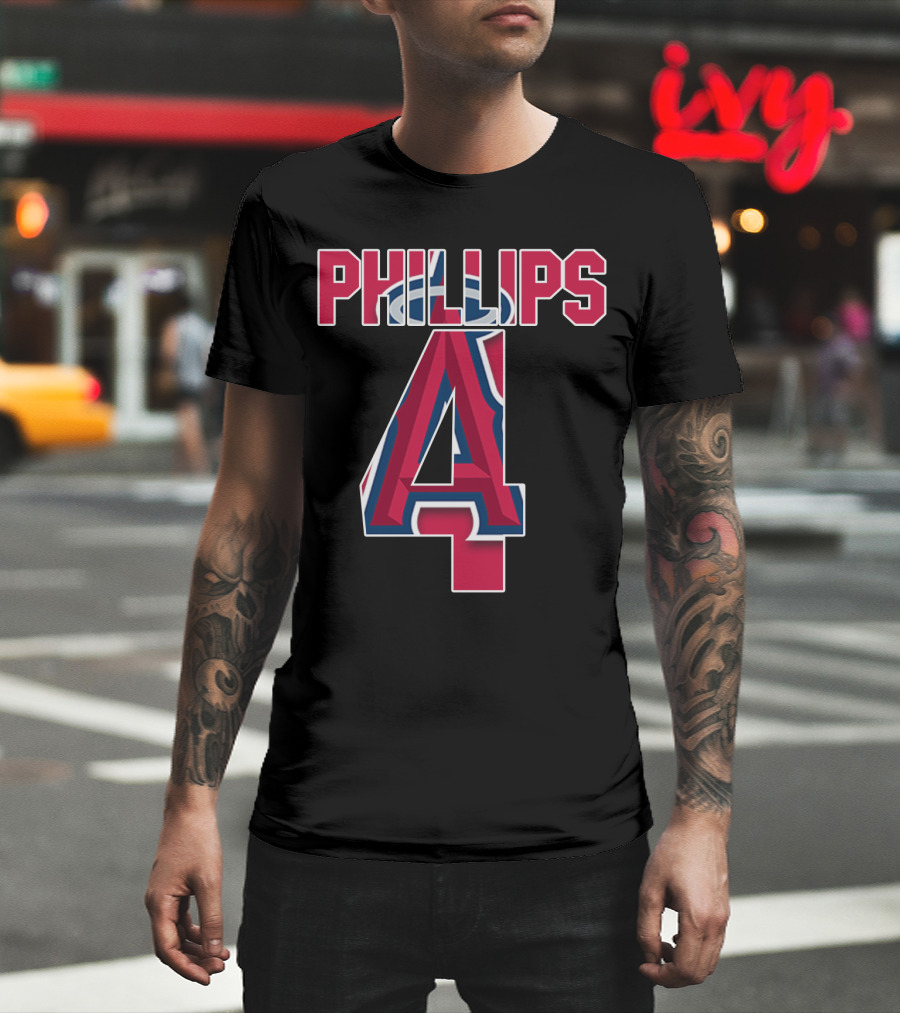 Phillips 4 Los Angeles Angels Baseball Team T-Shirt