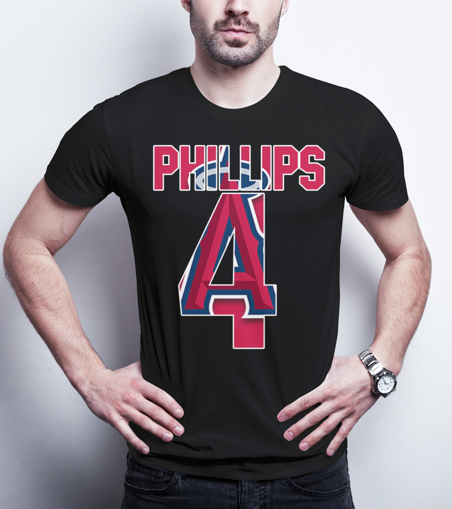 Phillips 4 Los Angeles Angels Baseball Team T-Shirt