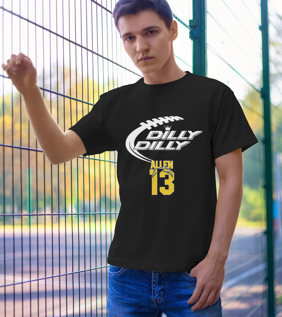 Los Angeles Chargers Allen 13 Dilly Dilly Football T-Shirt