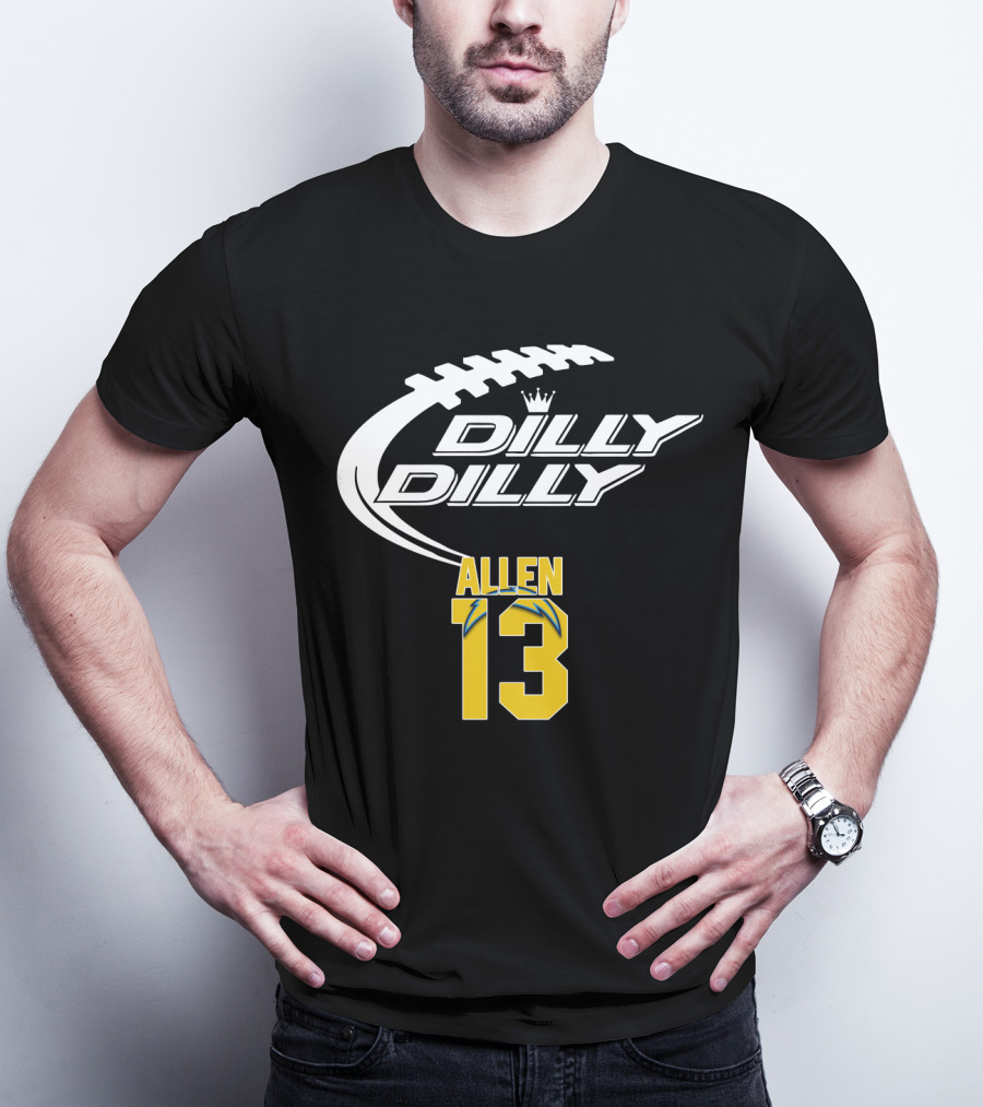 Los Angeles Chargers Allen 13 Dilly Dilly Football T-Shirt