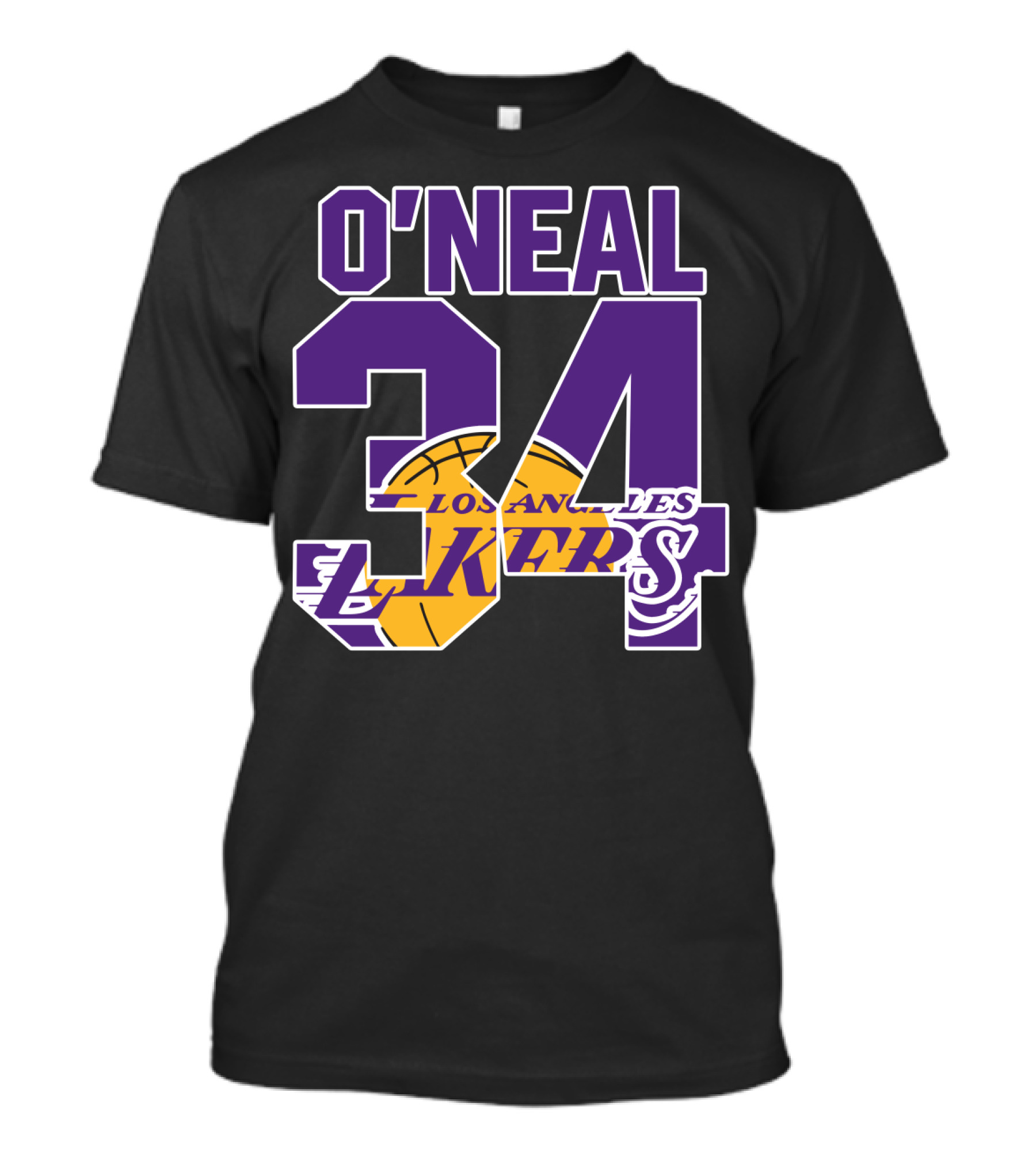 O'neal 34 Los Angeles Lakers Shaquille O'neal Basketball Legends T-Shirt