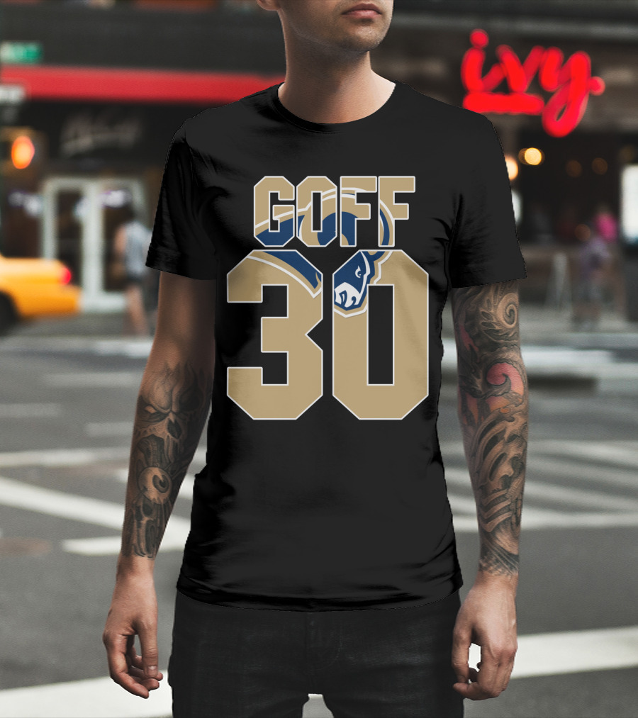 Goff 30 Los Angeles Rams Jersey With Team T-Shirt