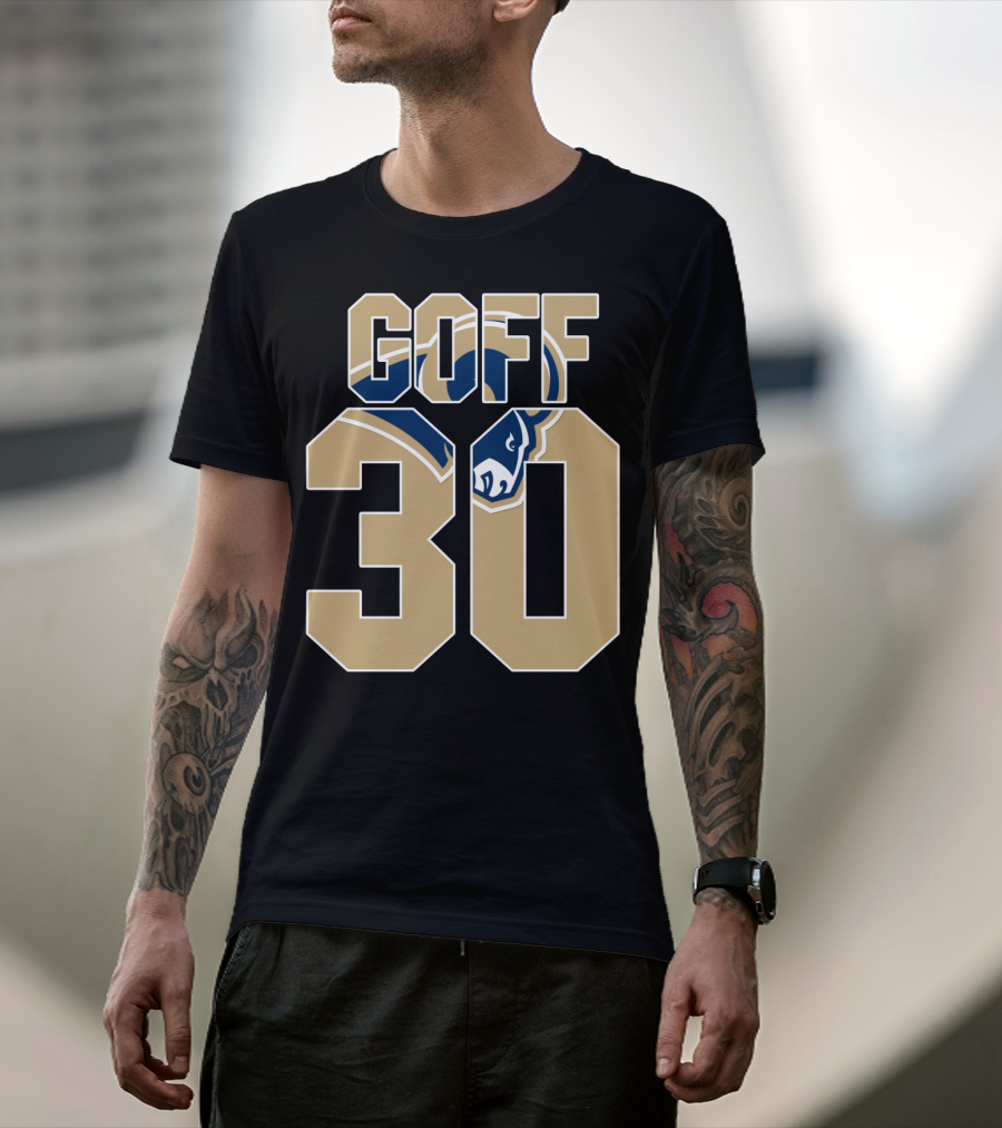 Goff 30 Los Angeles Rams Jersey With Team T-Shirt