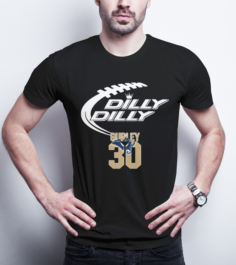 Los Angeles Rams Todd Gurley 30 Dilly Dilly Football T-Shirt