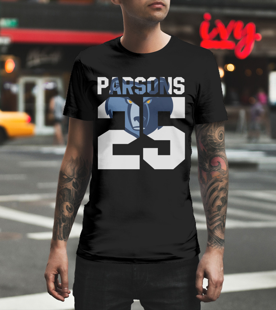 Parsons 25 Memphis Grizzlies Bear T-Shirt