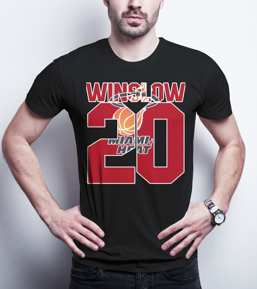 Winslow 20 Miami Heat Basketball Player Tribute T-Shirt