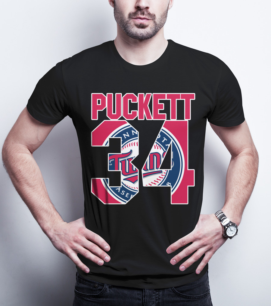 Kirby Puckett 34 Minnesota Twins Baseball Legend Emblem T-Shirt
