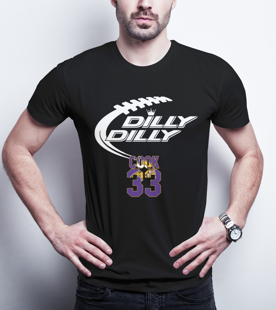 Minnesota Vikings Dalvin Cook 33 Dilly Dilly Football Theme T-Shirt