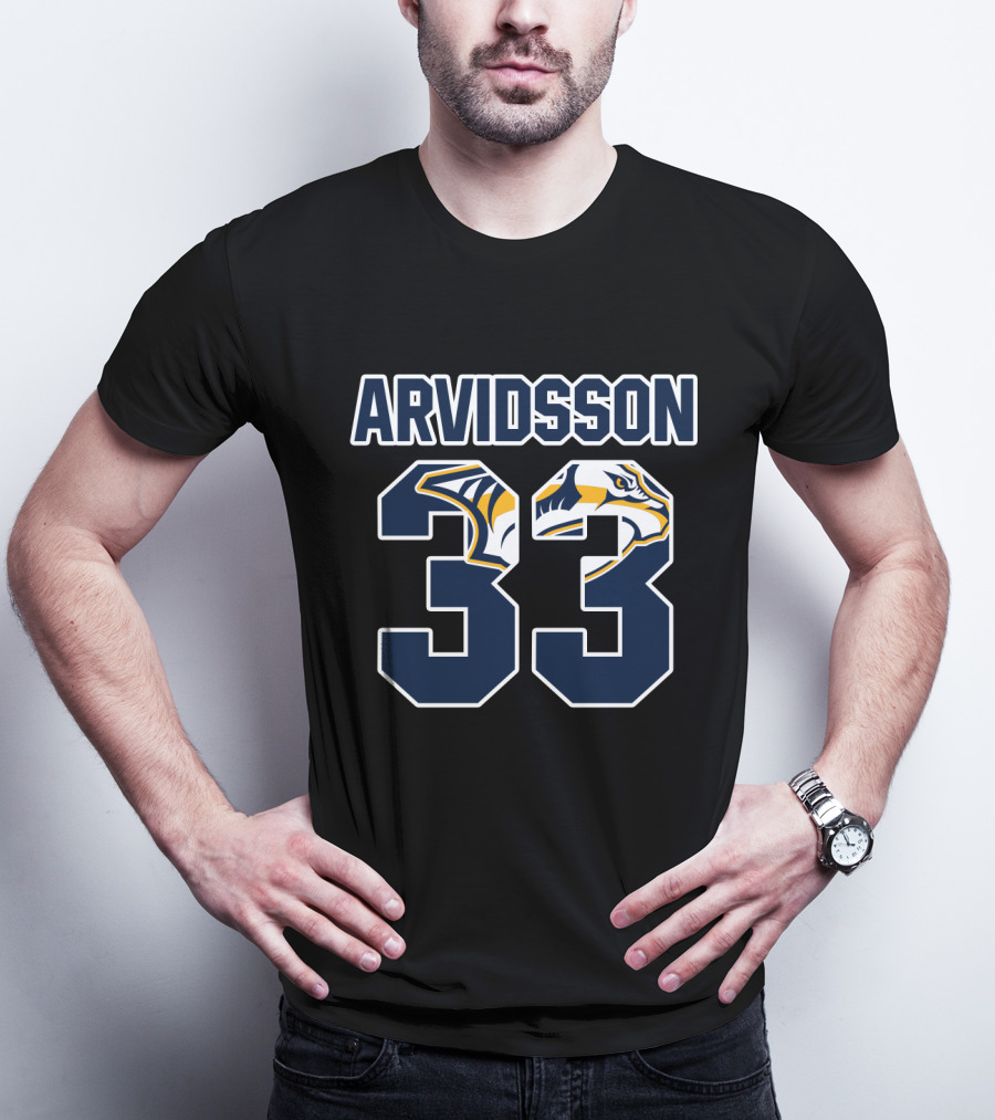 Nashville Predators Viktor Arvidsson 33 NHL Hockey Jersey T-Shirt