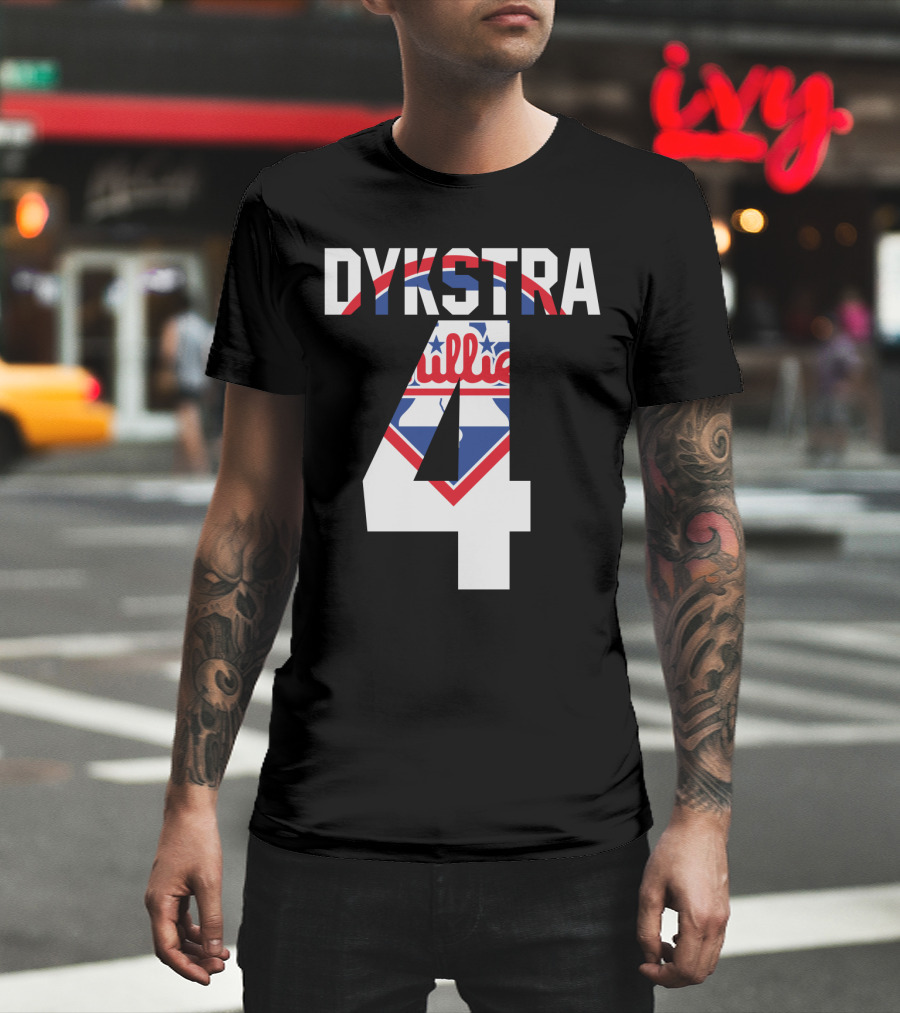 Dykstra 4 Phillies Iconic Philadelphia Baseball Nostalgia T-Shirt