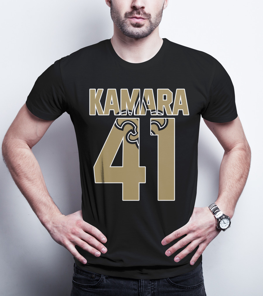 New Orleans Saints Alvin Kamara 41 Fleur-De-Lis T-Shirt