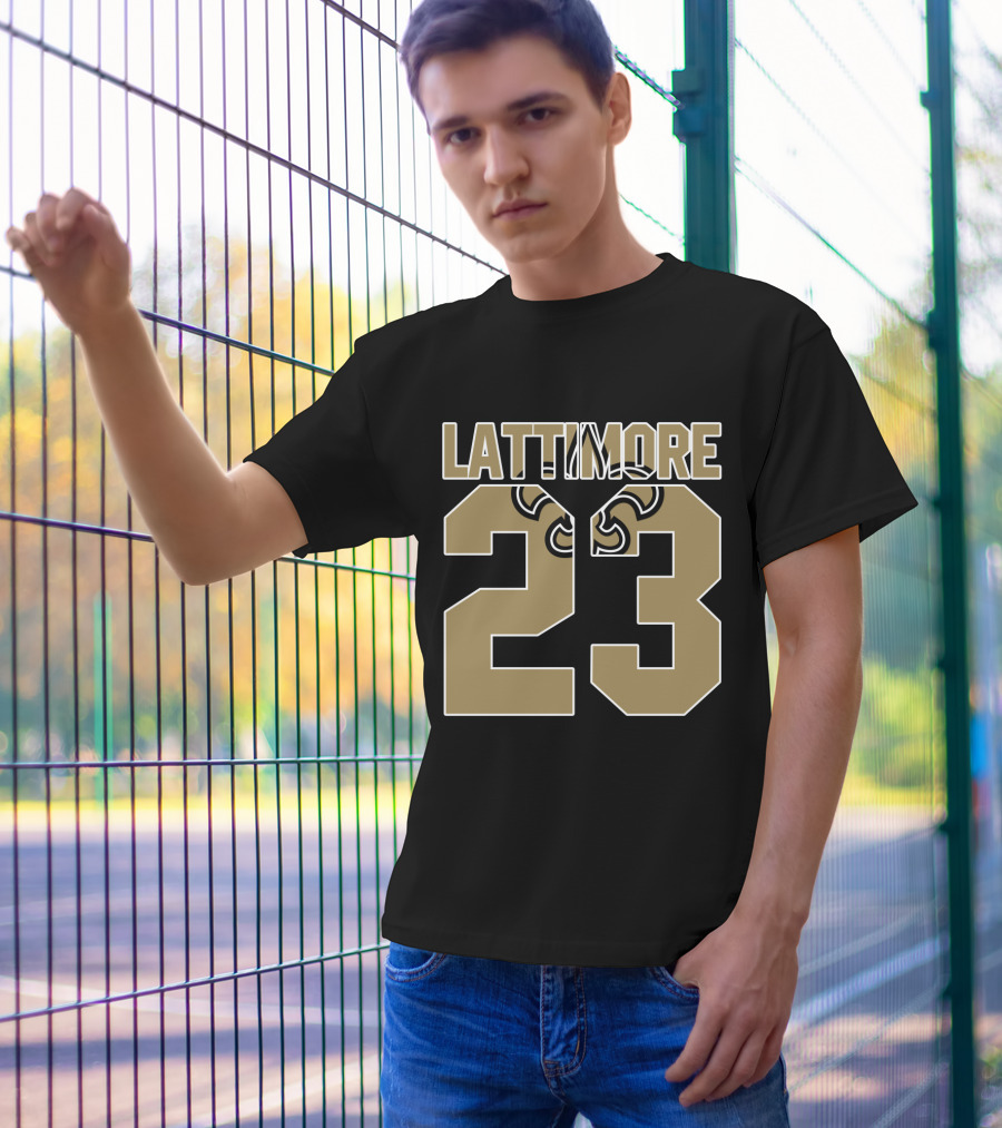 New Orleans Saints Marshon Lattimore 23 Fleur-De-Lis Player Jersey T-Shirt