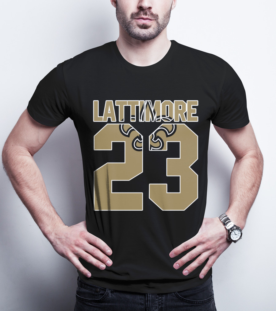 New Orleans Saints Marshon Lattimore 23 Fleur-De-Lis Player Jersey T-Shirt