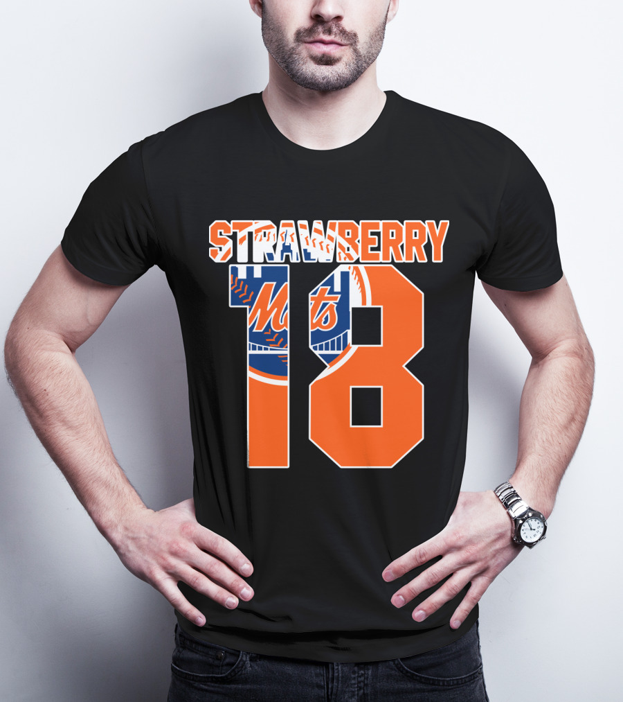 New York Mets Darryl Strawberry 18 Mets T-Shirt
