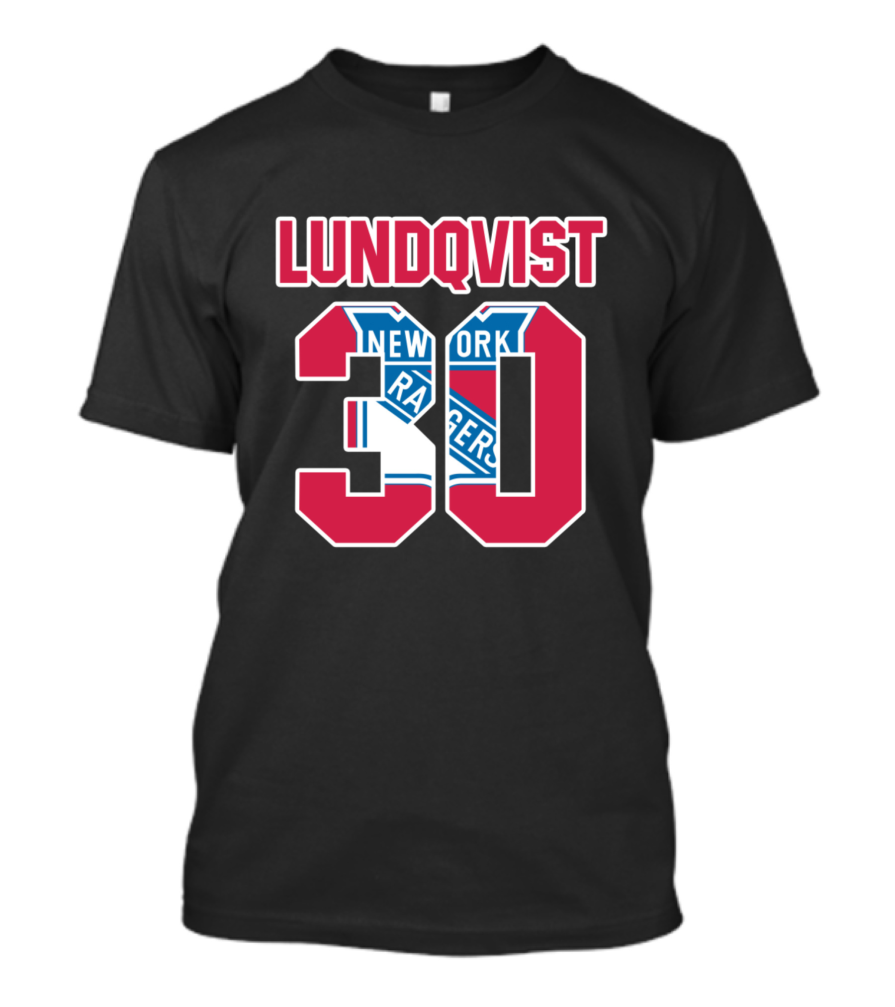 Lundqvist 30 New York Rangers NHL Hockey T-Shirt