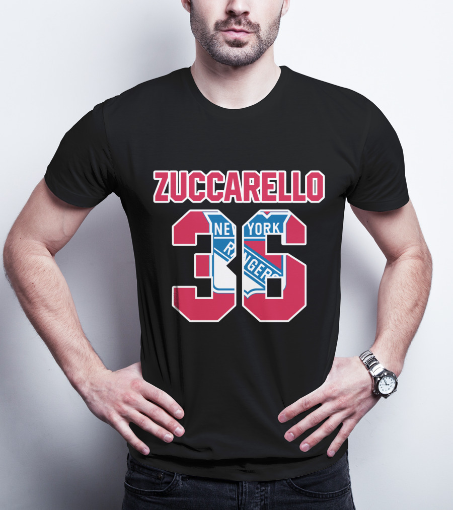 New York Rangers Mats Zuccarello 36 NHL Iconic Team T-Shirt