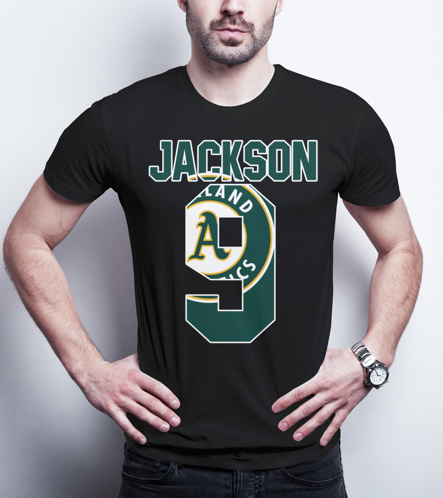 Oakland Athletics Reggie Jackson Number 9 Baseball Classic T-Shirt