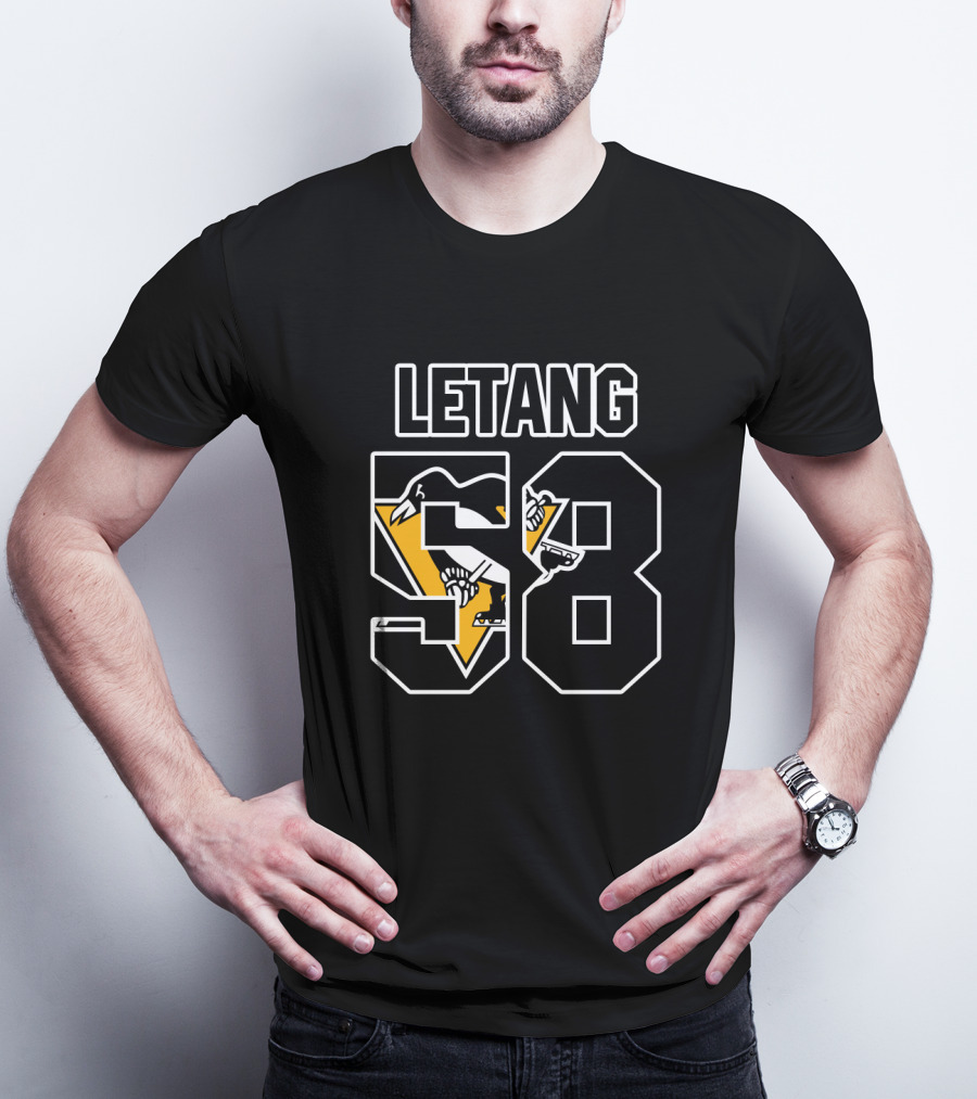 Kris Letang 58 Pittsburgh Penguins NHL Hockey Jersey T-Shirt