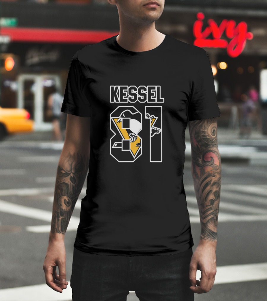 Kessel 81 Pittsburgh Penguins NHL Hockey Player Graphic With Team T-Shirt