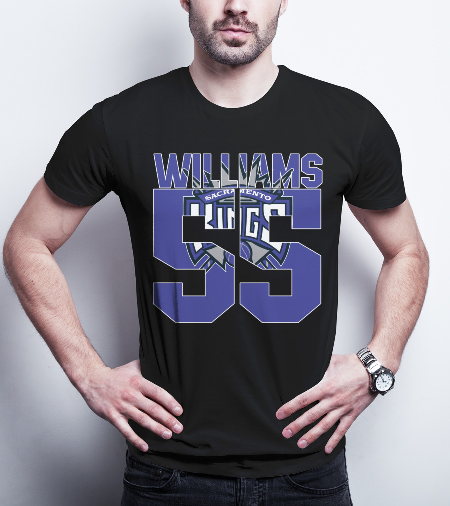 Sacramento Kings Jason Williams 55 Logo Nba T-Shirt
