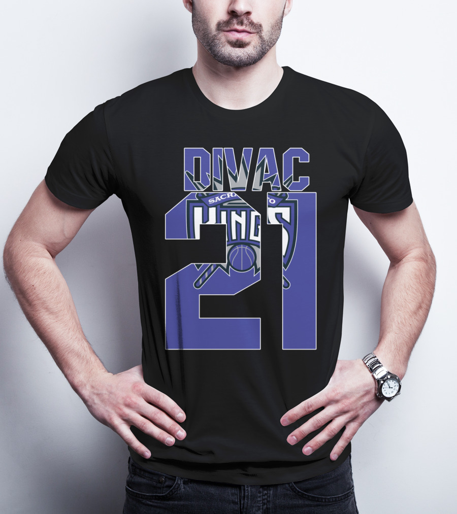 Sacramento Kings Vlade Divac 21 Nba Basketball T-Shirt