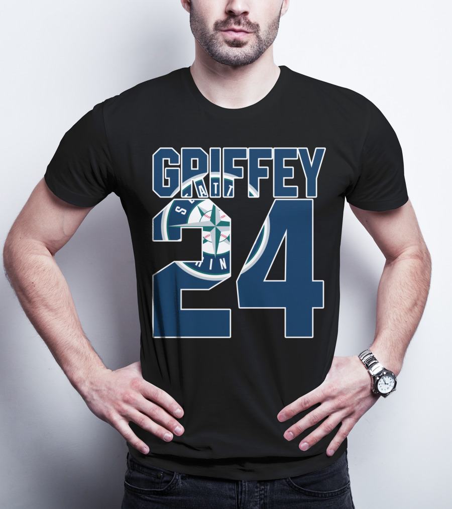 Griffey 24 Seattle Mariners Iconic Jersey Design With Team T-Shirt