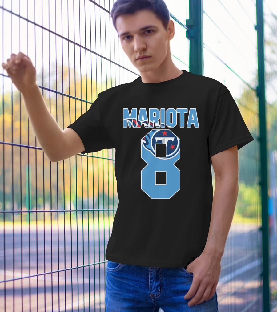 Tennessee Titans Marcus Mariota Number 8 Jersey Icon T-Shirt