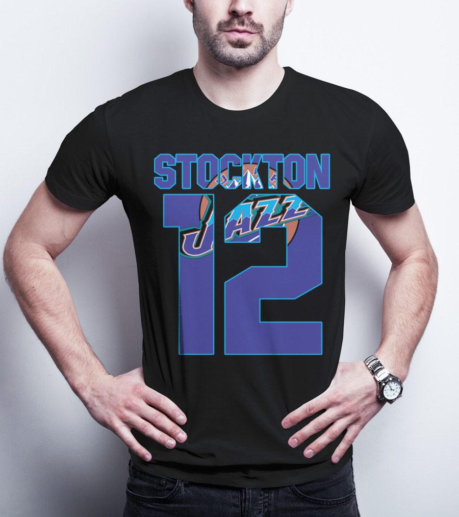 Stockton 12 Utah Jazz Nba T-Shirt