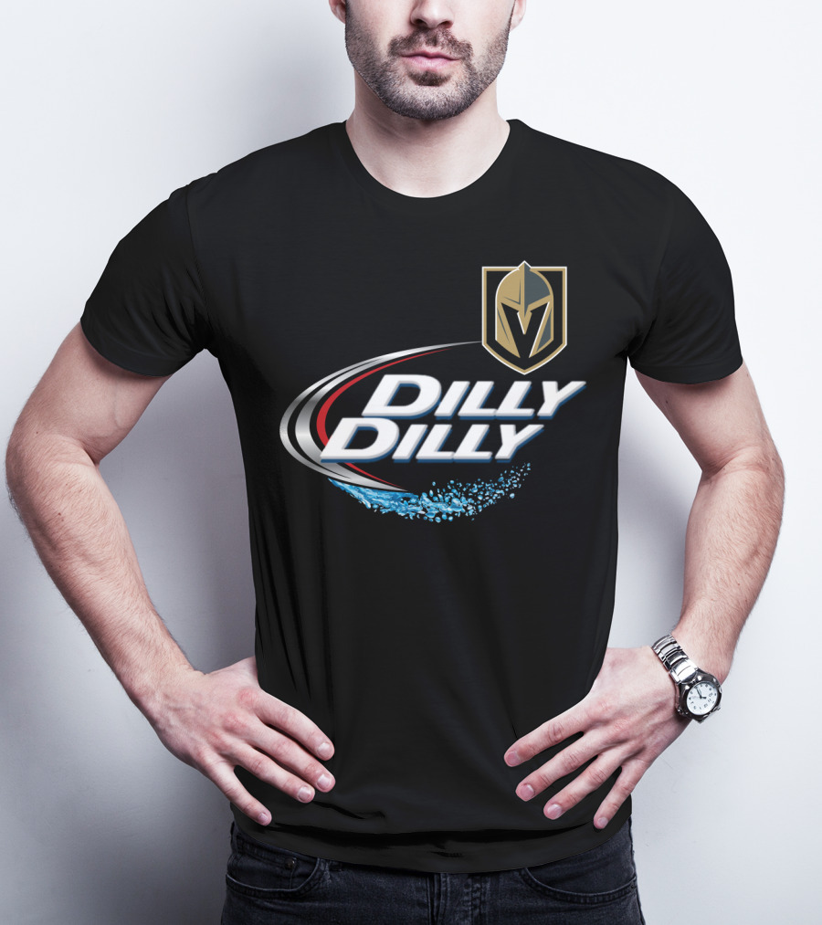 Vegas Golden Knights Dilly Dilly NHL Fan Logo Splash T-Shirt