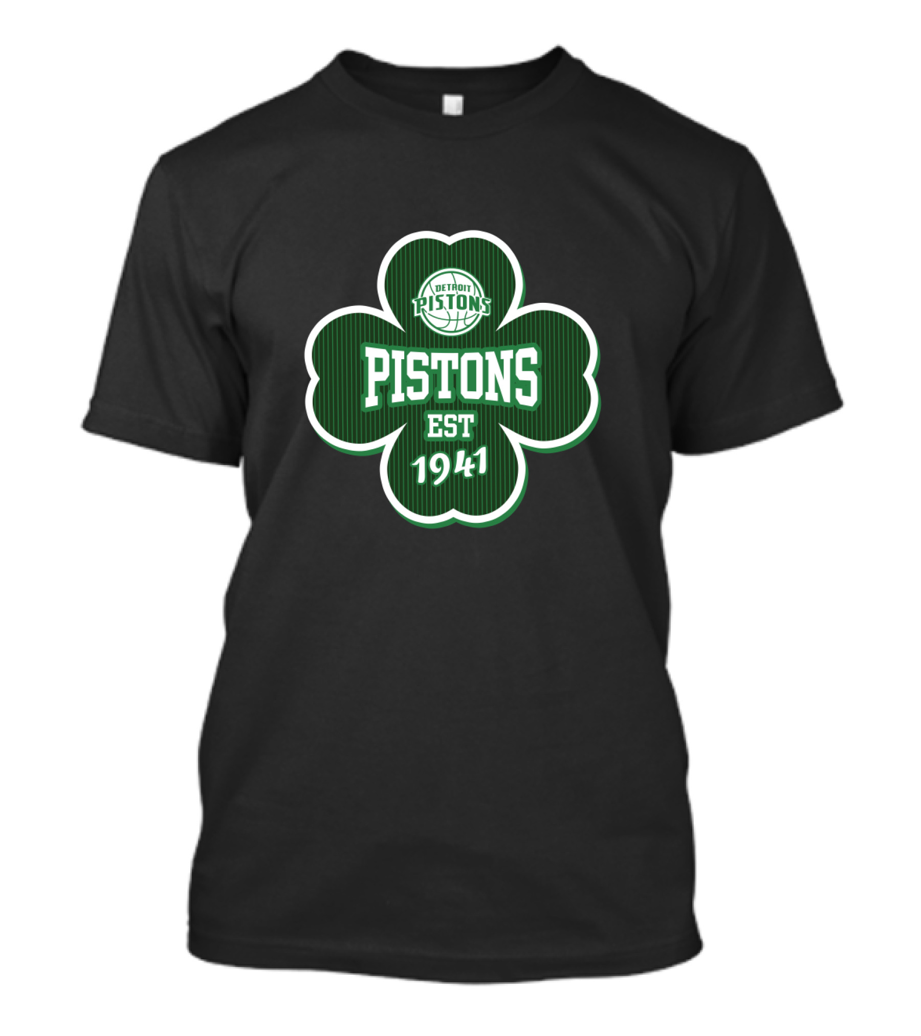 Detroit Pistons Est 1941 Shamrock Patrick's Day T-Shirt