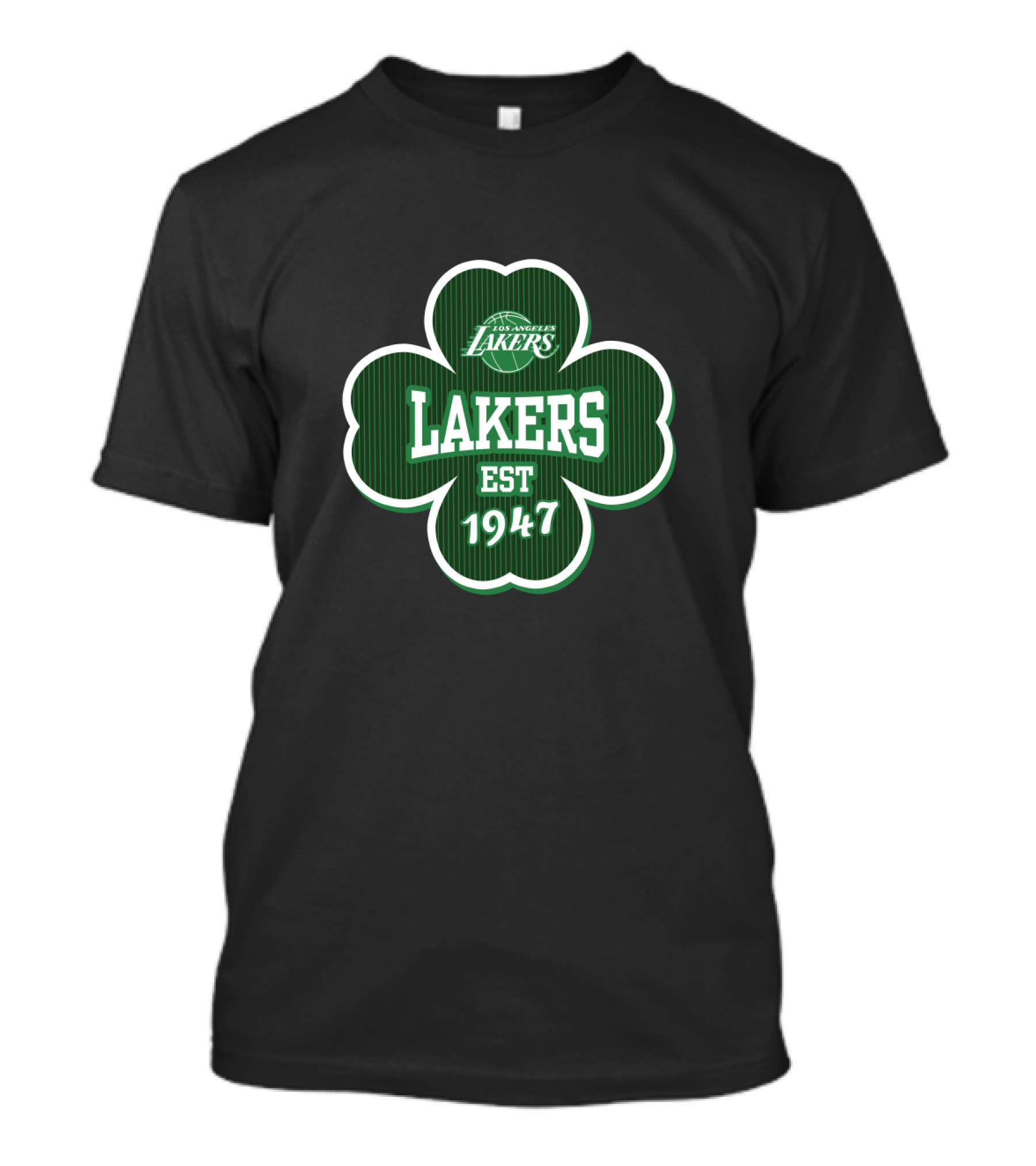 Los Angeles Lakers St Patrick's Day Clover Est 1947 T-Shirt