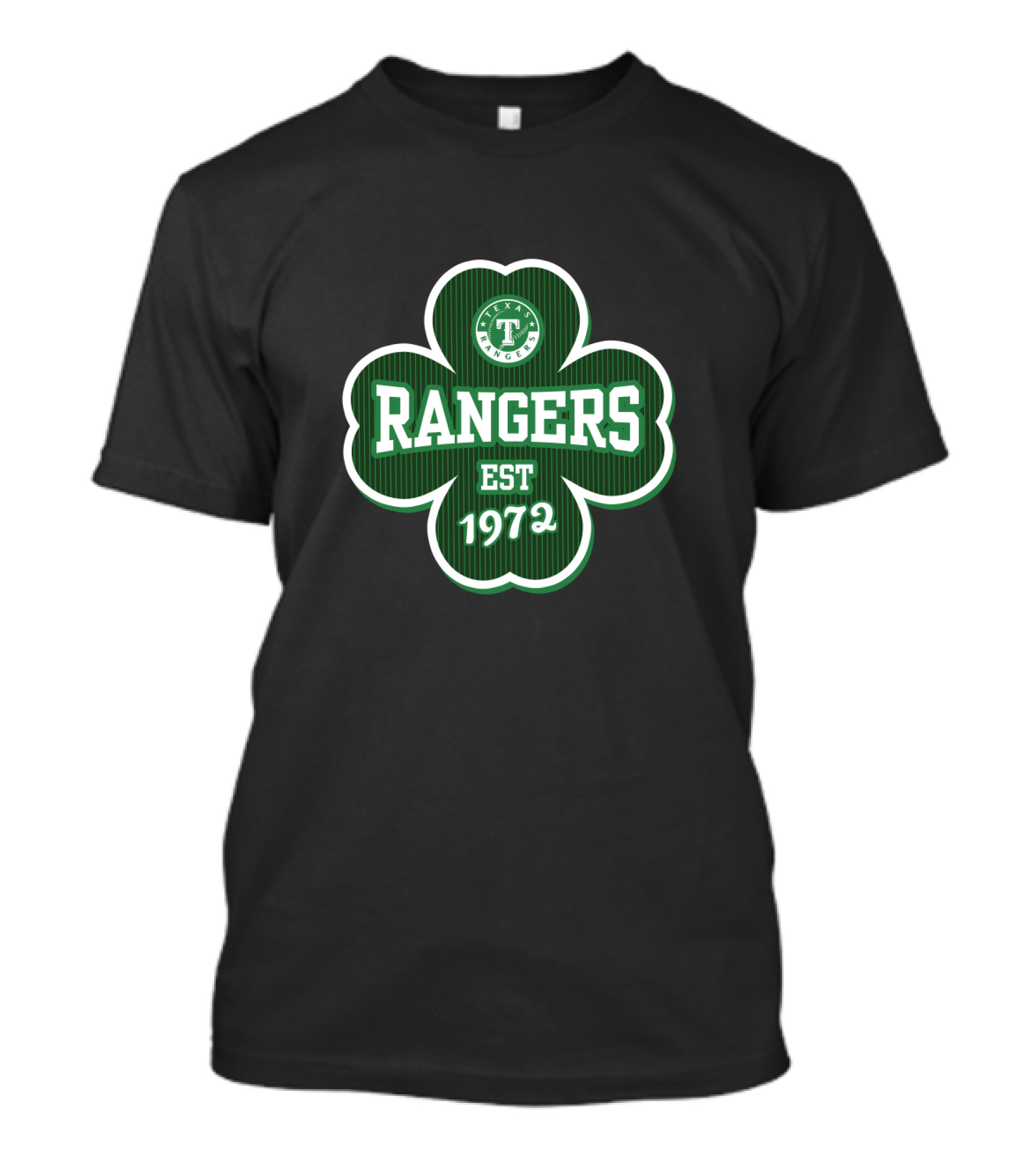 Texas Rangers Est 1972 St Patrick's Day Four Leaf Clover T-Shirt