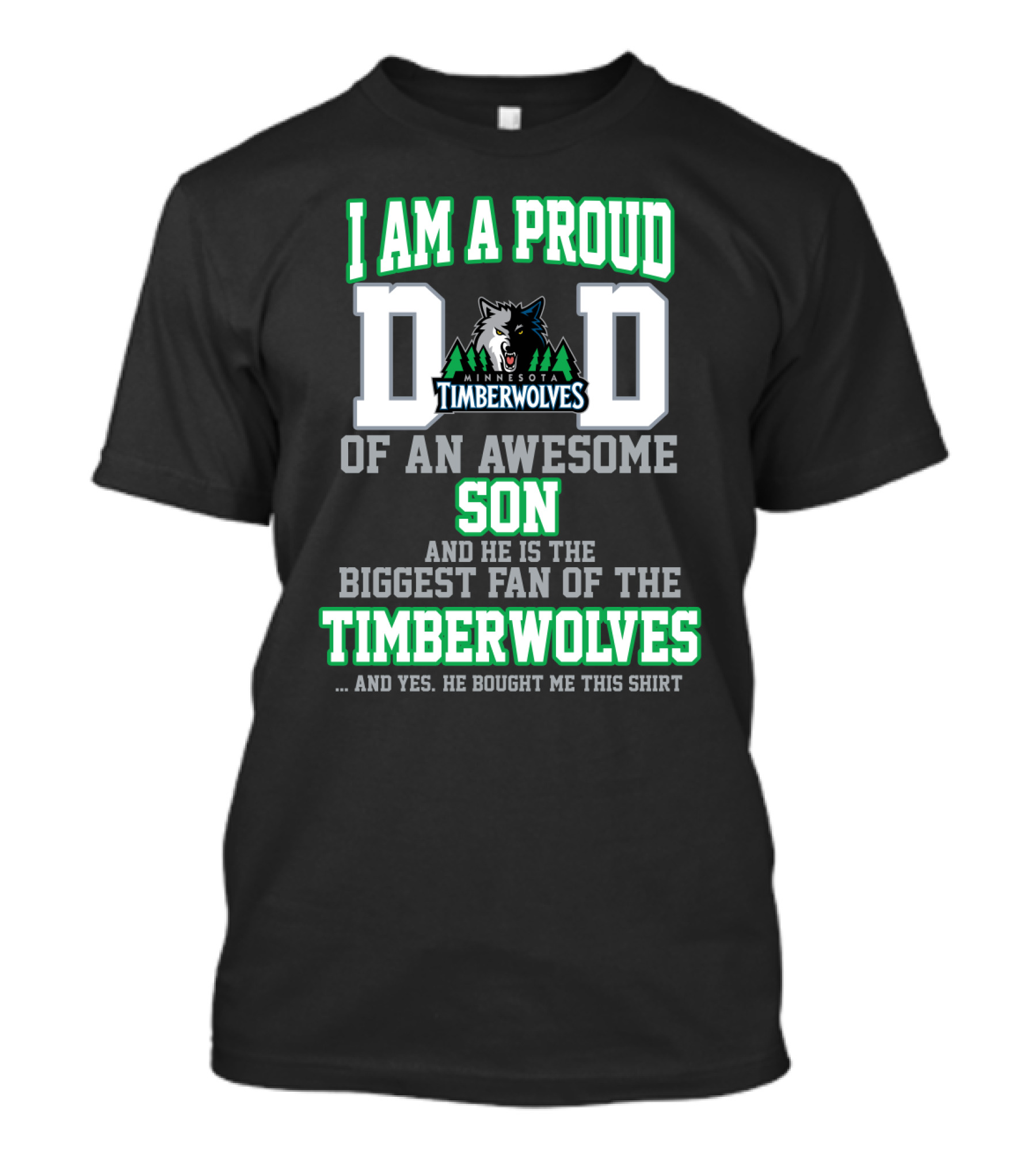 Proud Dad Minnesota Timberwolves Biggest Fan Son T-Shirt