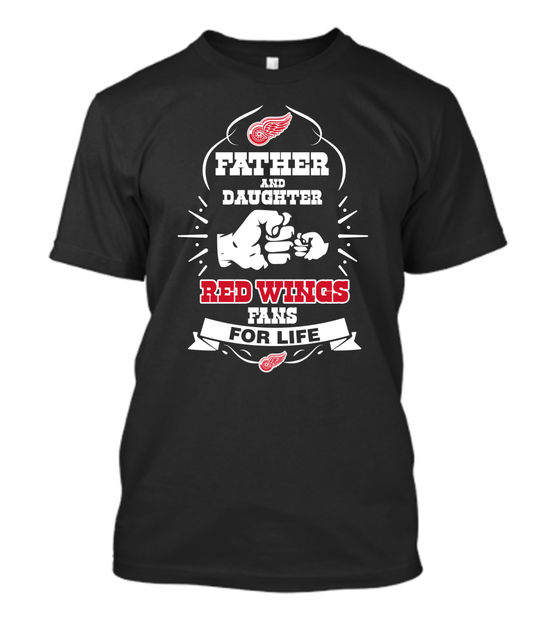 Father And Daughter Red Wings Fans For Life T-Shirt