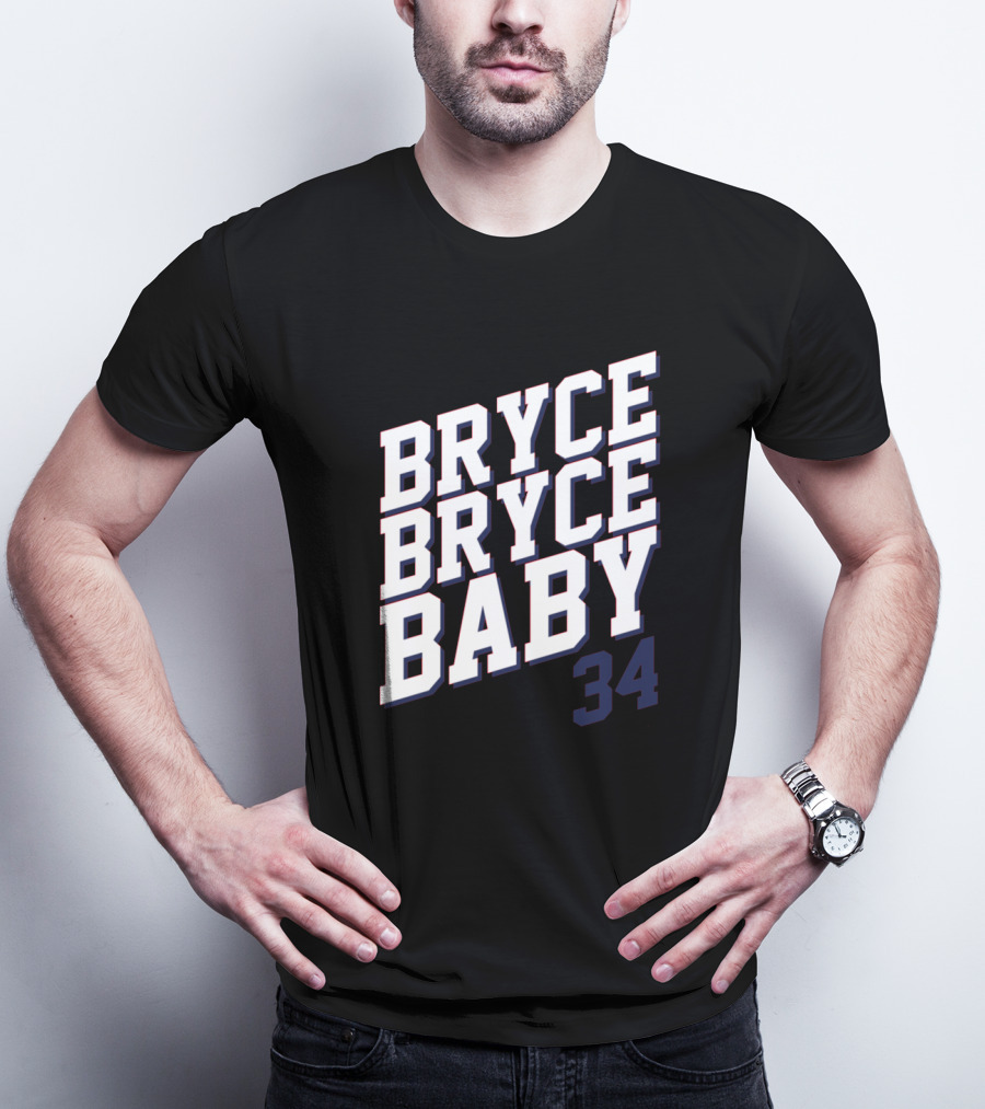 Bryce Bryce Baby 34 Sports Reference Tee Featuring Athlete Number T-Shirt