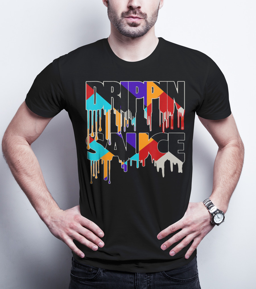 Jordan 9 Drippin Sauce Dream It Do It Bold Multicolor Drip T-Shirt