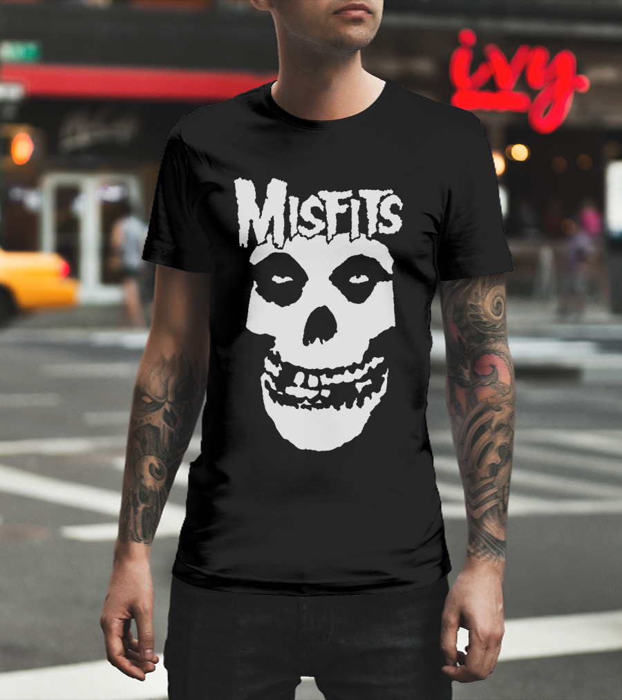 Misfits Fiend Skull Iconic Punk Rock Band T-Shirt