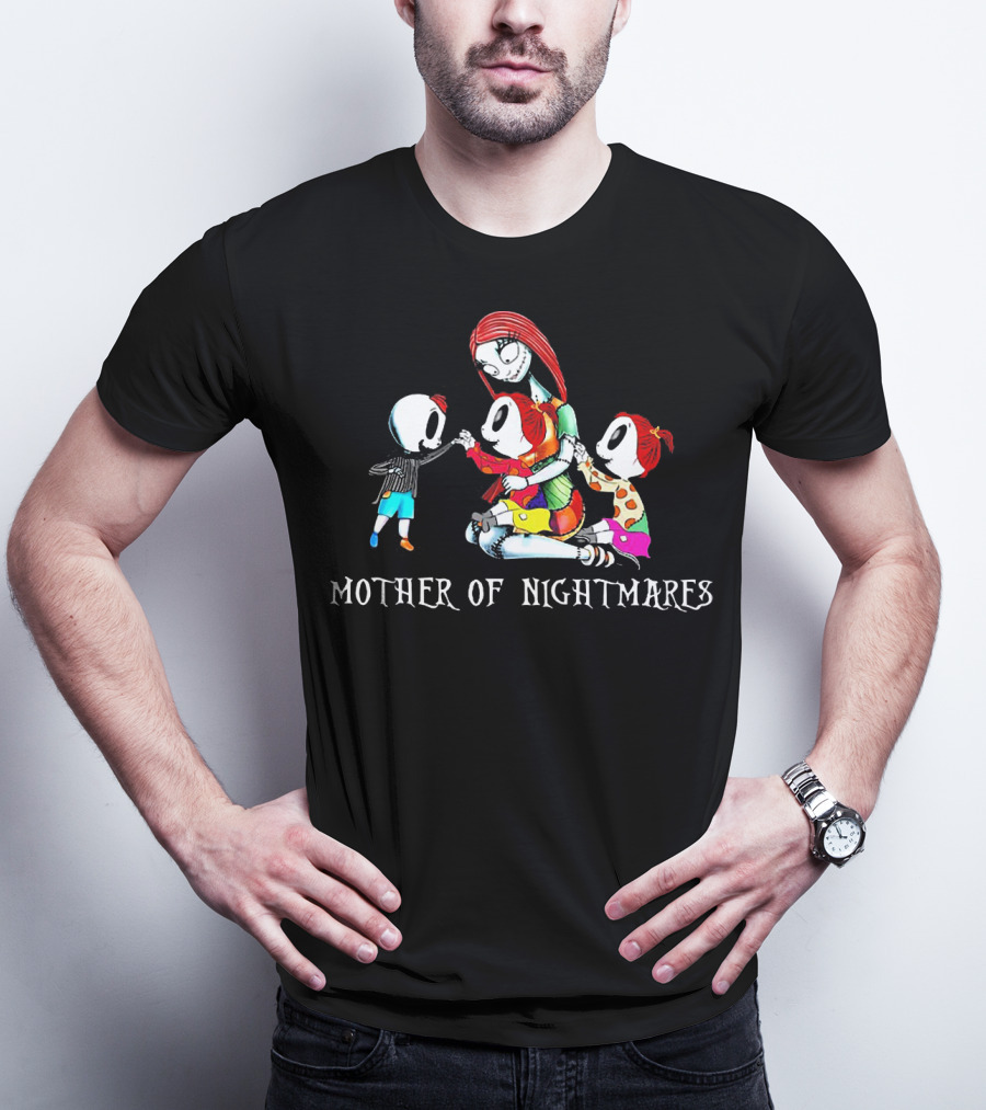 Mother Of Nightmares Sally With Skeleton Children T-Shirt