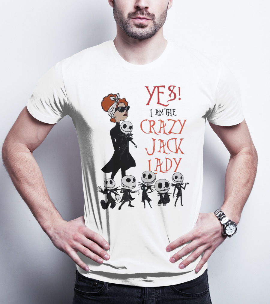 Yes I Am The Crazy Jack Lady Halloween Gang T-Shirt