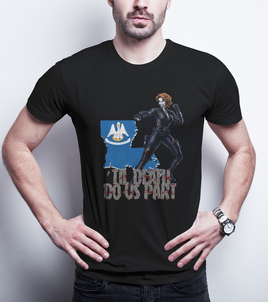 Til Death Do Us Part Black Widow Louisiana T-Shirt