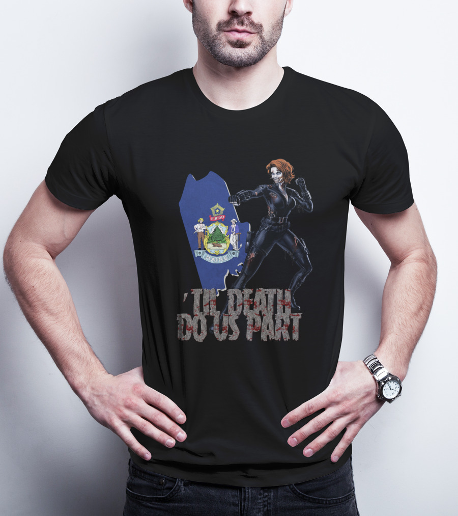 Maine Black Widow 'Til Death Do Us Part T-Shirt